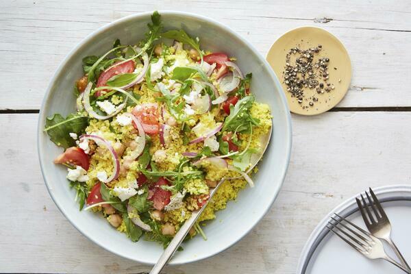 Couscous Salad With Turmeric, Chickpea and Tomato Recipe | Publix