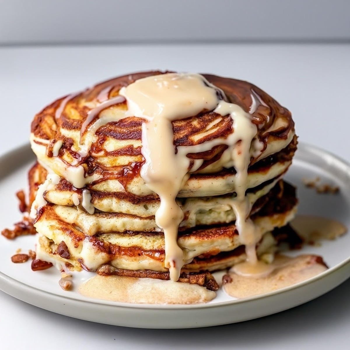 Cinnamon Roll Pancake Recipe with Cream Cheese Glaze - Instacart
