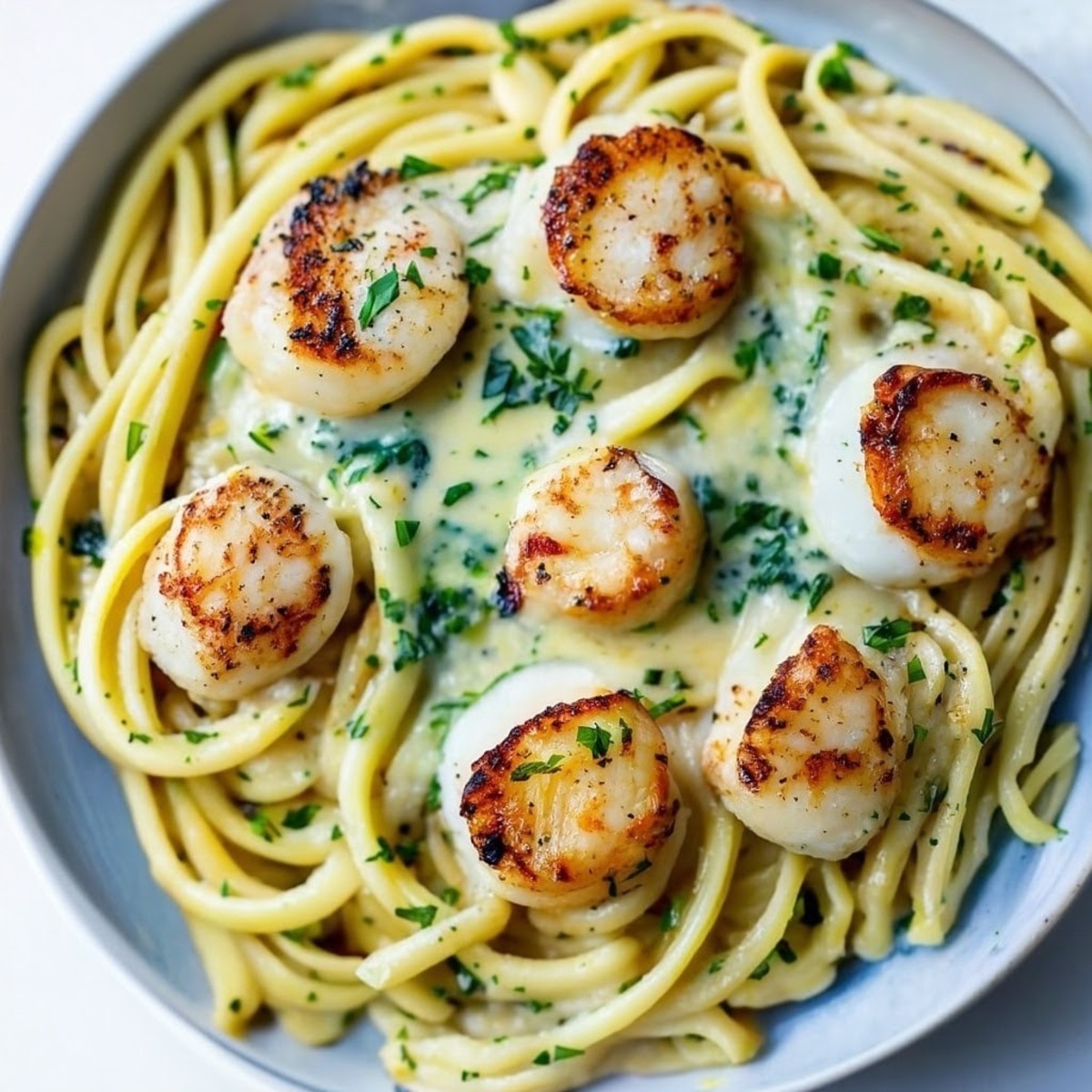 Scallops Pasta with Garlic Lemon Sauce Recipe - Instacart
