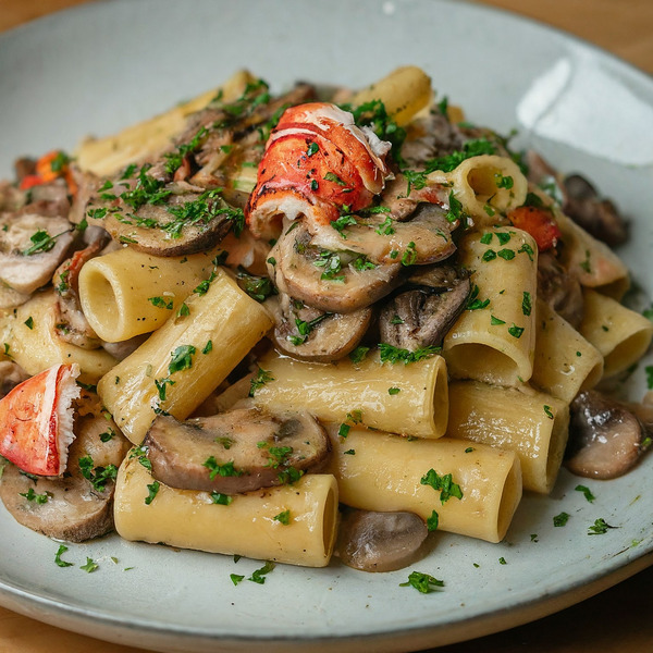 Lobster Mushroom Rigatoni in Garlic Sauce Recipe - Instacart