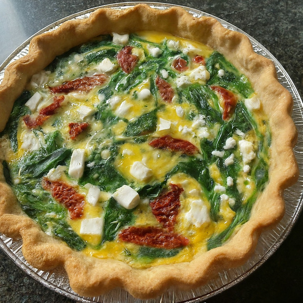 Spinach and Feta Breakfast Quiche with Sun-Dried Tomatoes Recipe | Publix